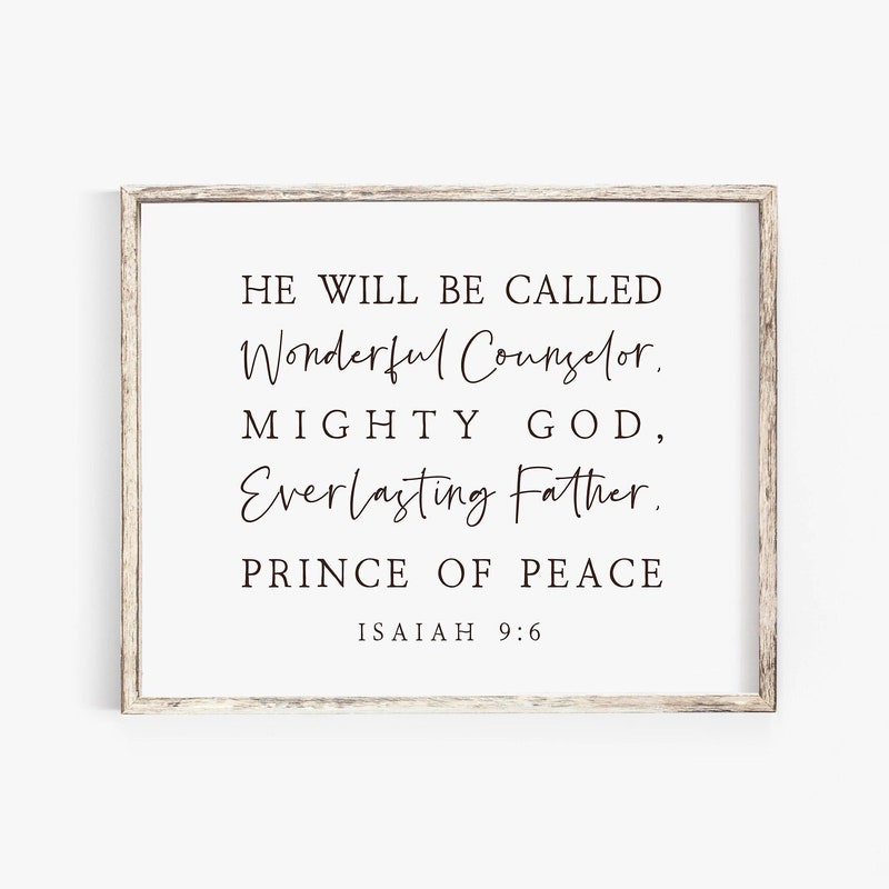Isaiah 9 6 - Etsy