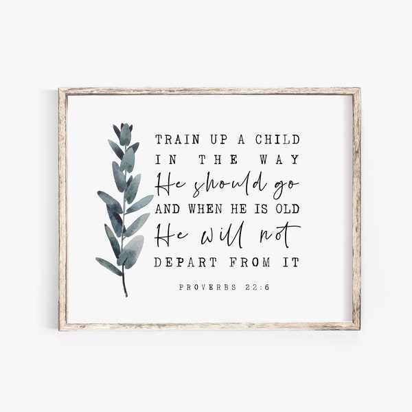 Proverbs 22 6 - Etsy