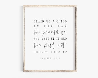 Train up a Child in the Way He Should Go Printable/ Train Prints ...