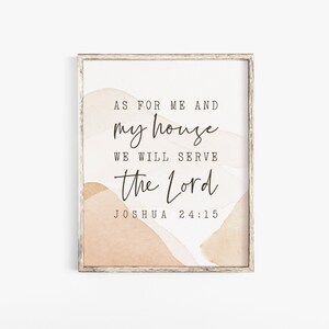 We Will Serve the Lord joshua 24:15 Bible Verse Minimalist - Etsy