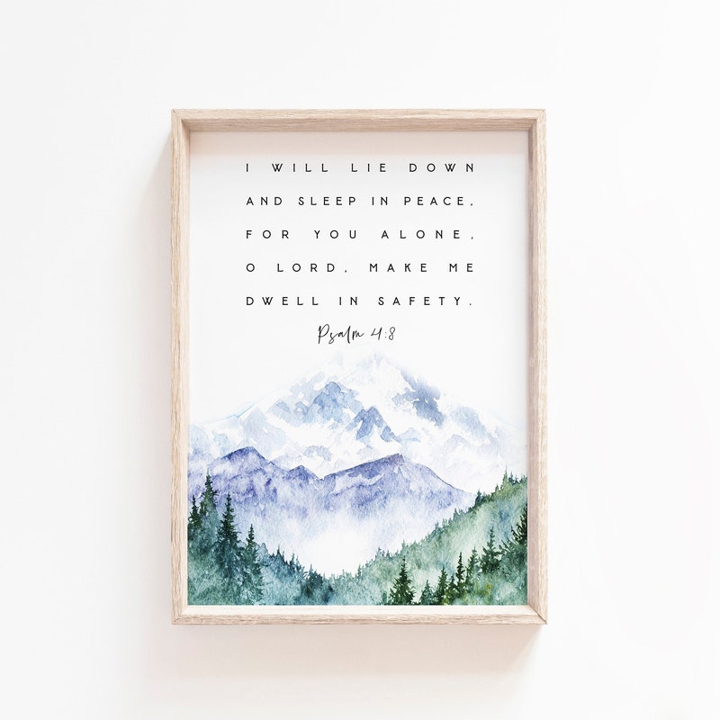 Psalm 4 8 - Etsy