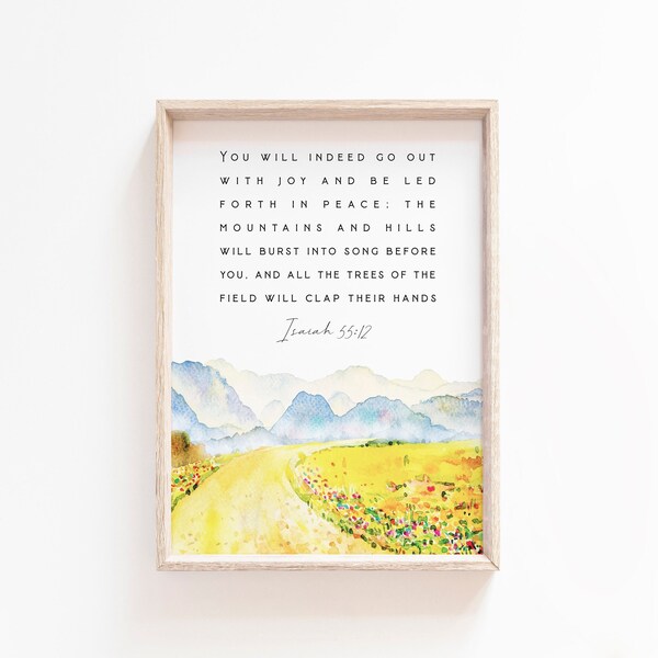 Isaiah 55 12 - Etsy