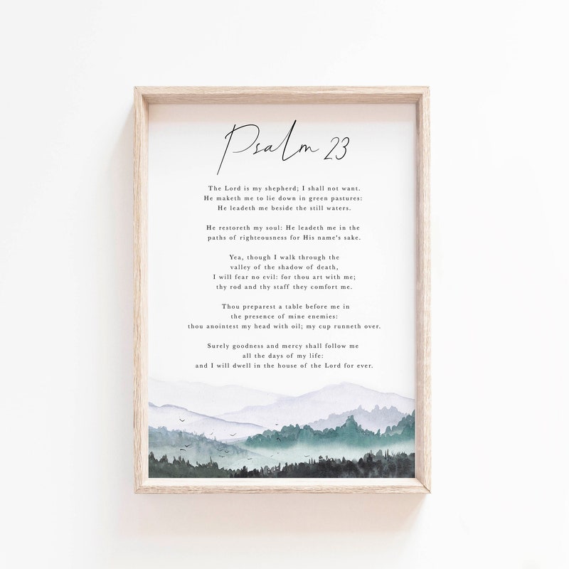 Psalm 23 Kjv Framed - Etsy
