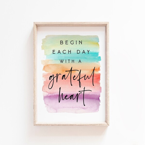 Grateful Heart Quote - Etsy