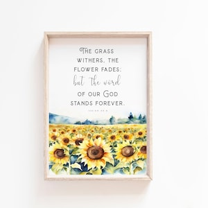 Isaiah 40:8 the Grass Withers the Flower Fades the Word of God Bible ...