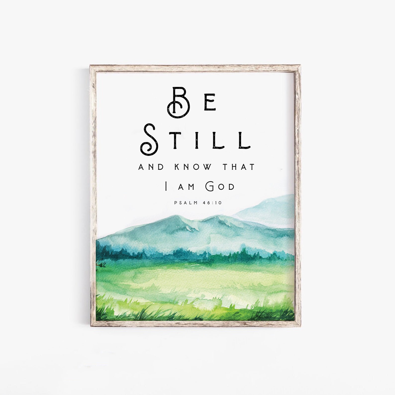 Be Still and Know That I Am God Psalm 46:10 Bible Verse - Etsy