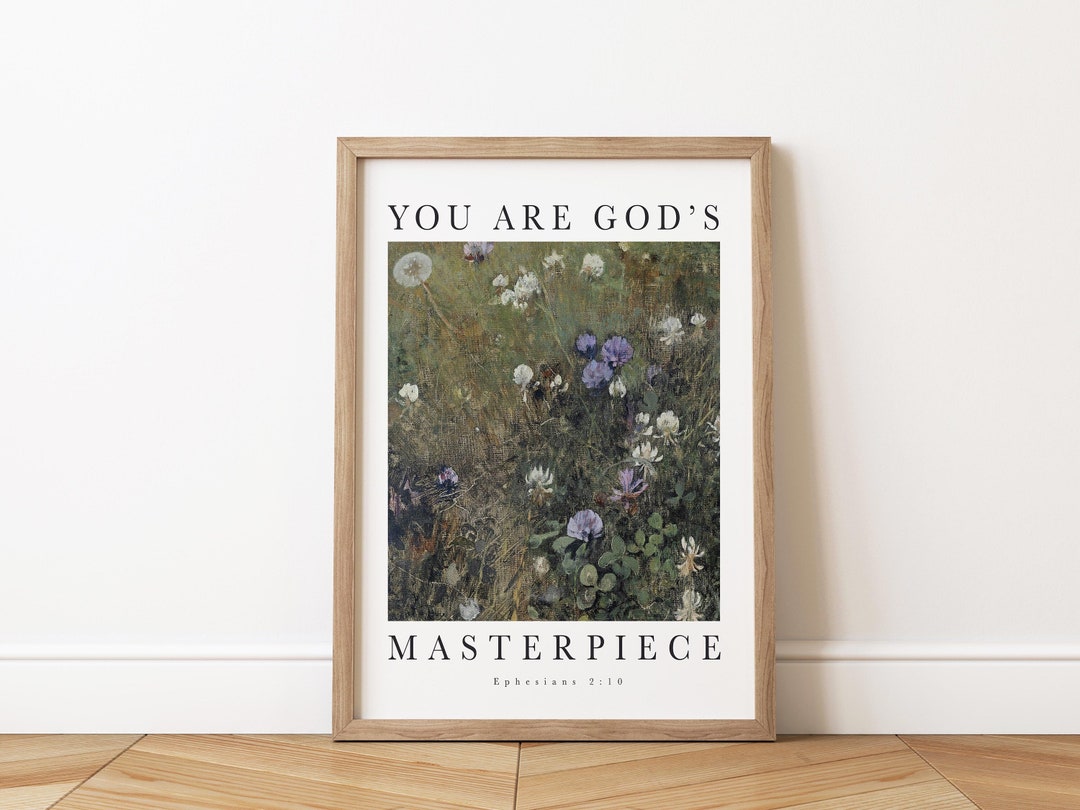 You Are God's Masterpiece Ephesians 2:10 Printable Bible Verse Wall Art ...