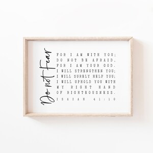 Isaiah 41:10 Do Not Fear for I Am With You Printable Scripture - Etsy