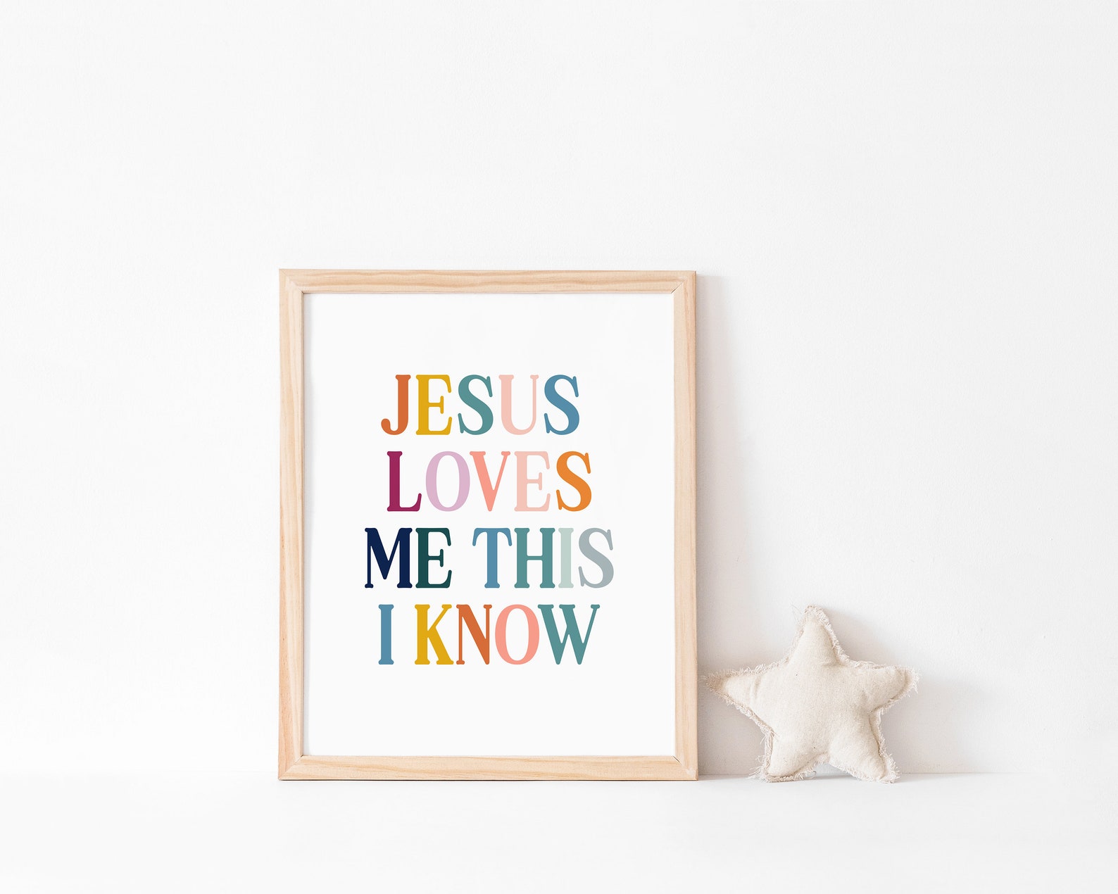 Jesus Loves Me This I Know Wall Art Print Gethsemane Scripture Wall Art ...