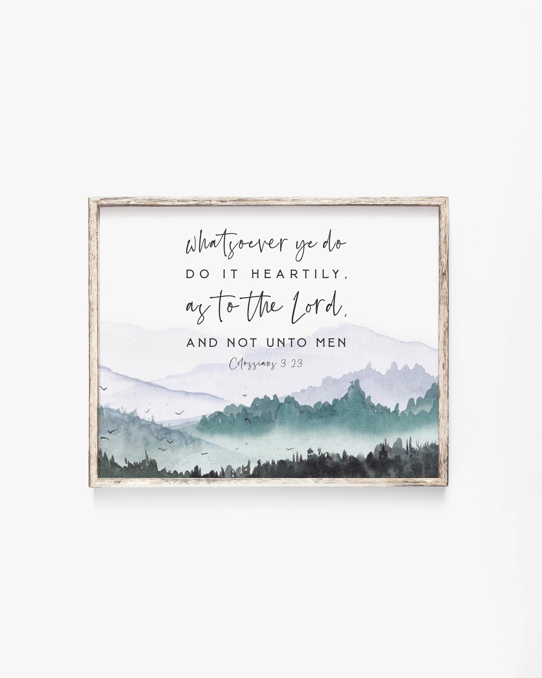 Colossians 3:23 Whatsoever Ye Do, Do It Heartily Bible Verse Wall Art ...