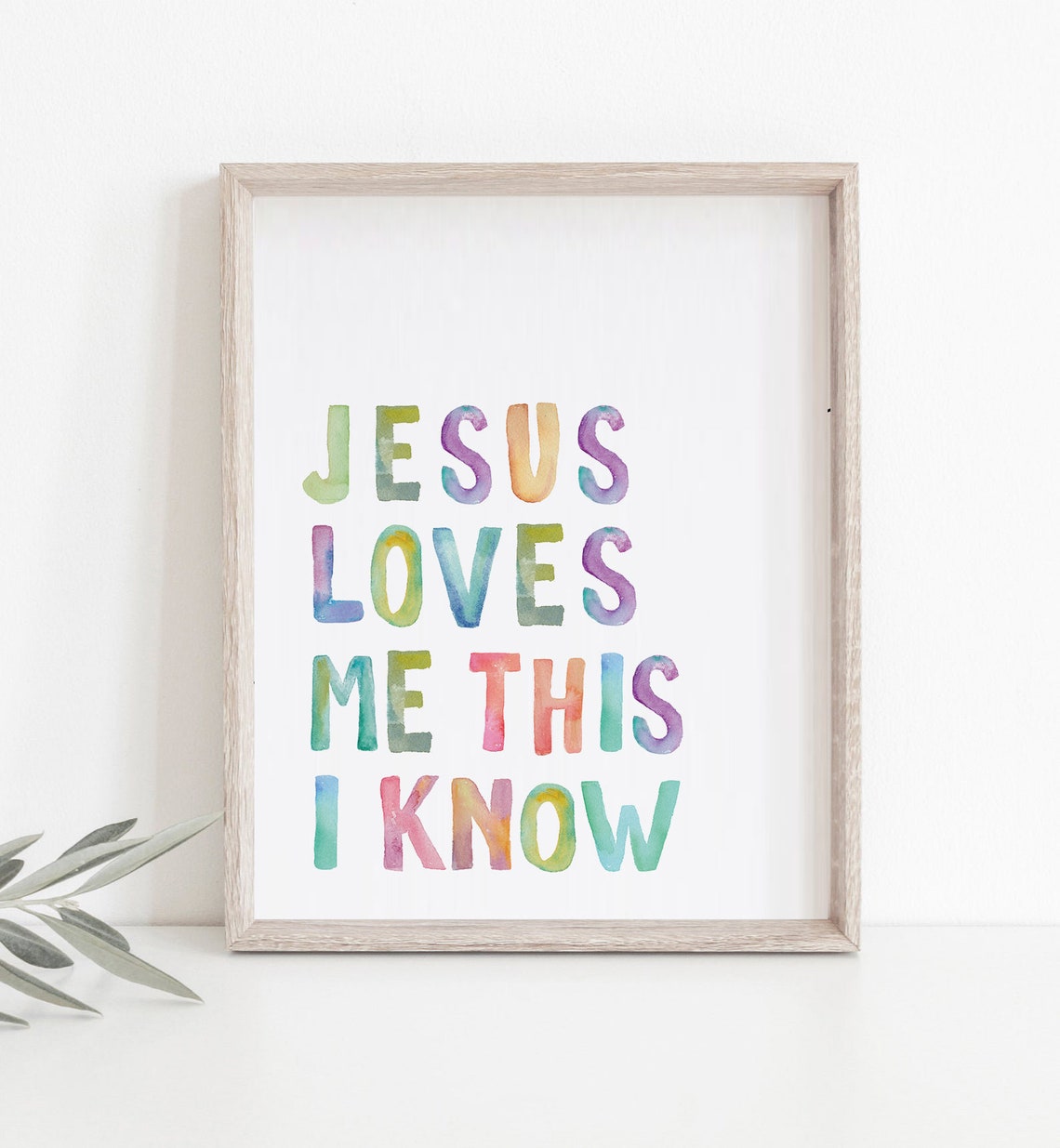 Jesus Loves Me This I Know Wall Art Print Gethsemane Scripture Wall Art ...
