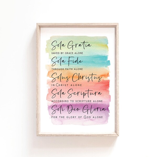 5 Solas Wall Art - Etsy