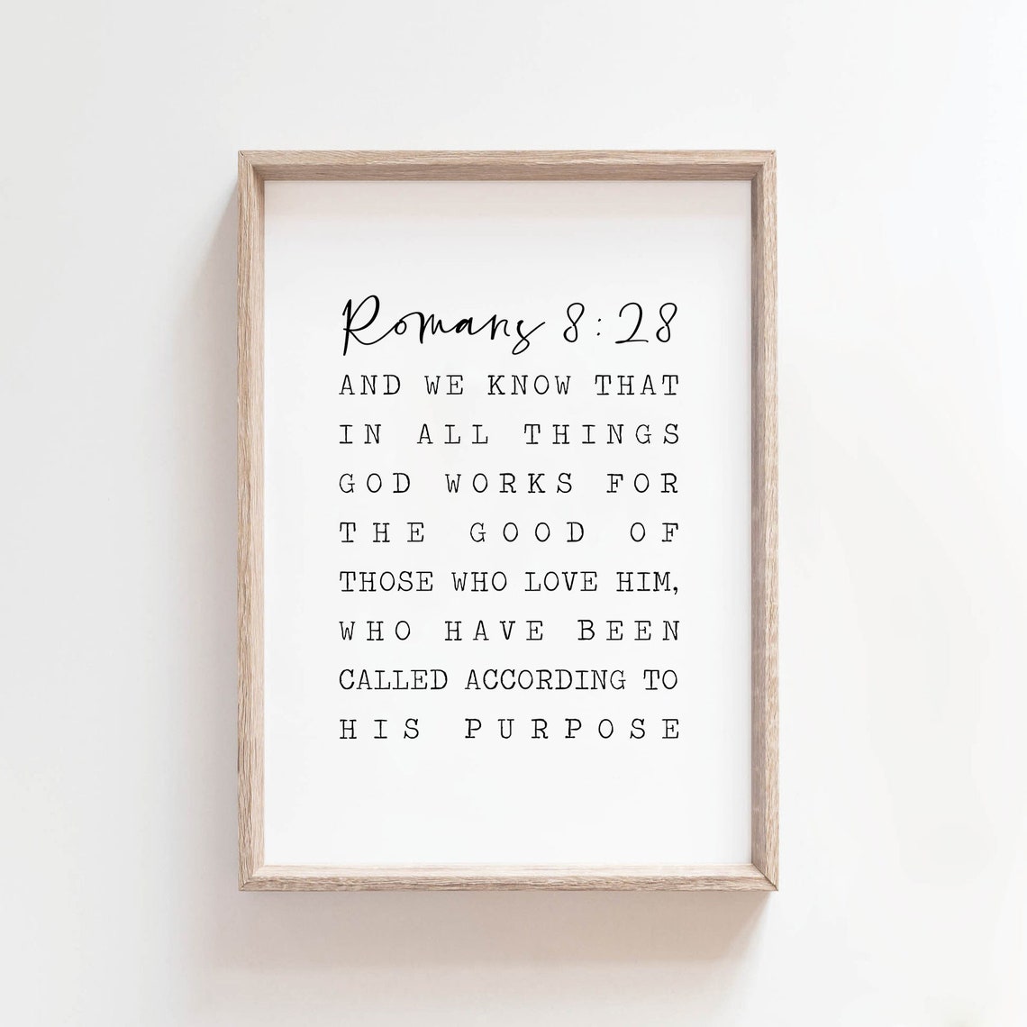 Romans 8:28 All Things Work Together for Good Love God Bible | Etsy