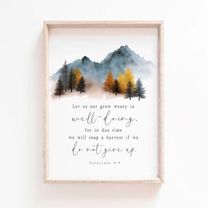 Galatians 6:9 Let Us Not Become Weary Do Good Bible Verse Wall Art ...