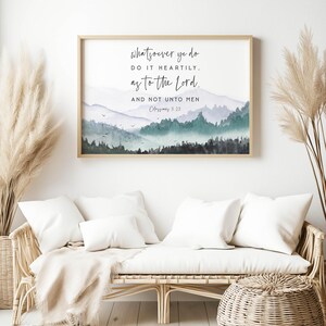 Colossians 3:23 Whatsoever Ye Do, Do It Heartily Bible Verse Wall Art ...
