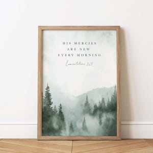 His Mercies Are New Every Morning Lamentations 3:23 Watercolor Bible ...