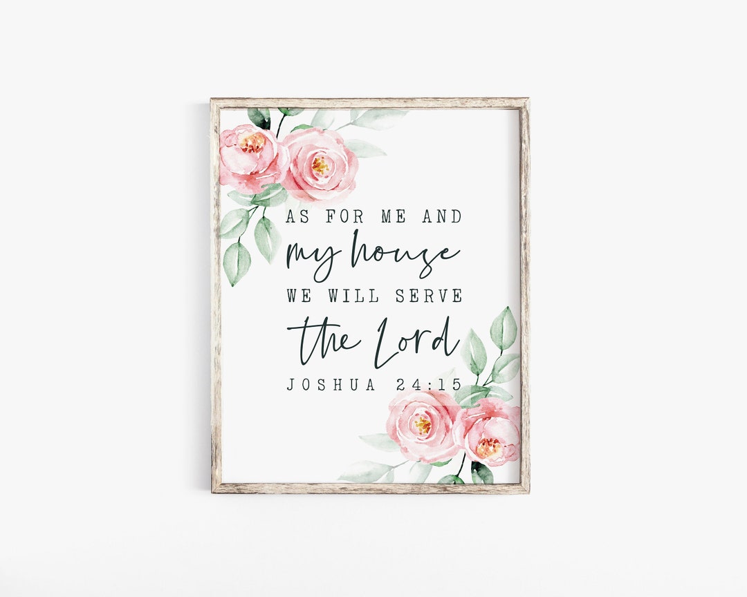 As for Me and My House We Will Serve the Lord Bible Verse Wall - Etsy