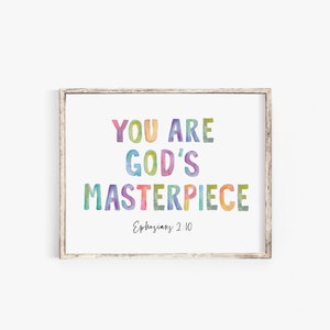 You Are God's Masterpiece Ephesians 2:10 Rainbow Bible - Etsy