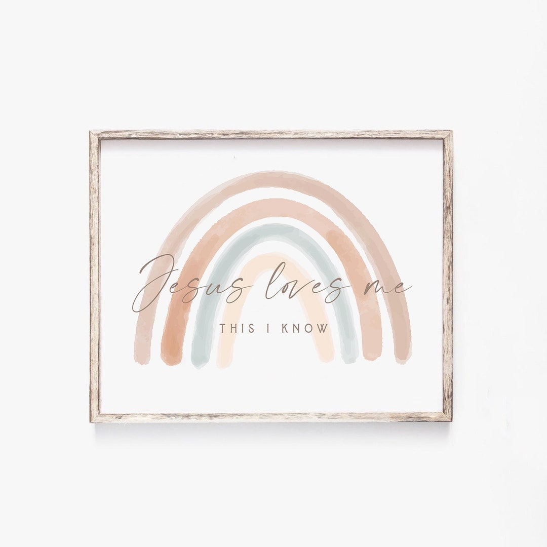 Jesus Loves Me This I Know Wall Art Print Gethsemane Scripture Wall Art ...