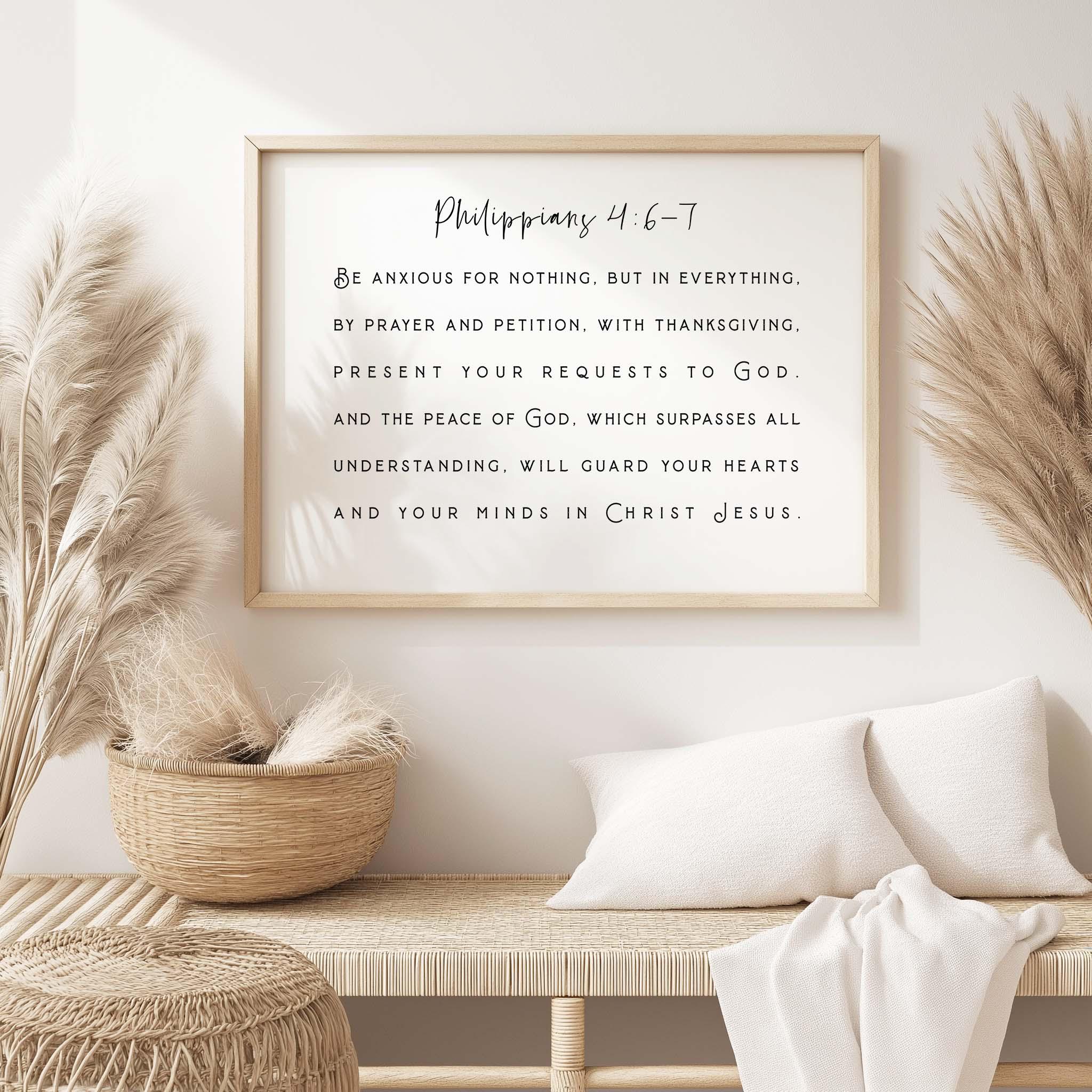 Philippians 4:6-7 Be Anxious for Nothing, Do Not Be Anxious Scripture ...