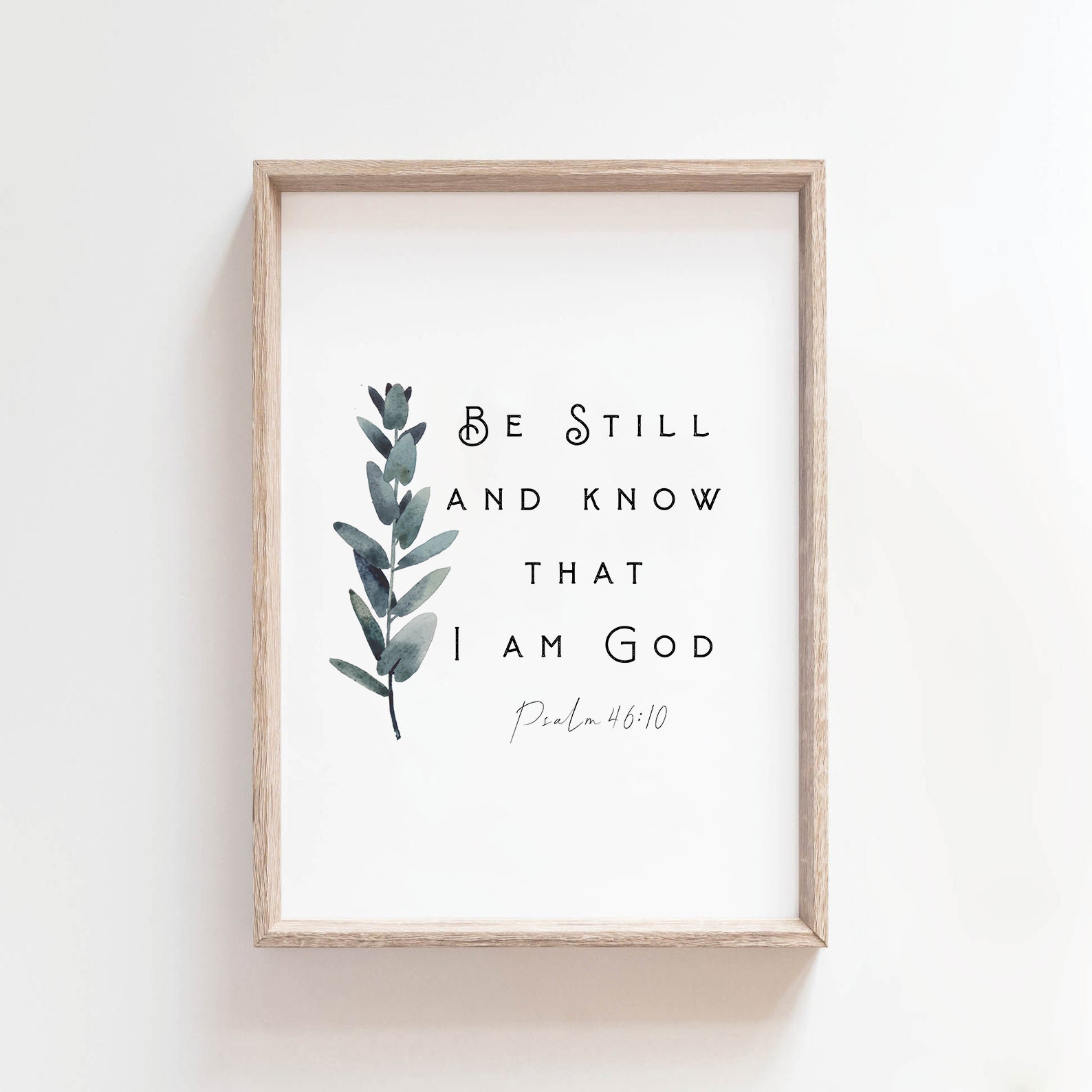 Be Still and Know That I Am God Psalm 46:10 Bible Verse Wall - Etsy