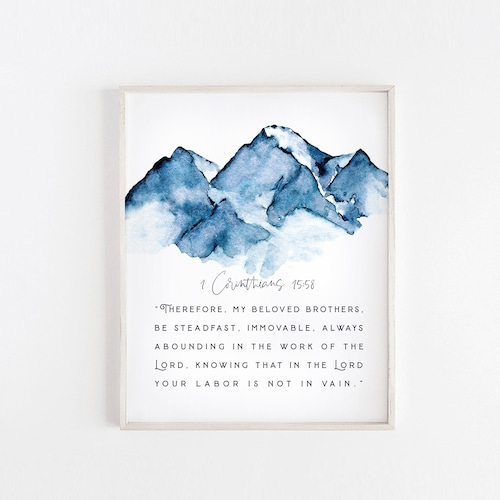 1 Corinthians 15 Verse 58 Poster. 'stand Firm'. - Etsy