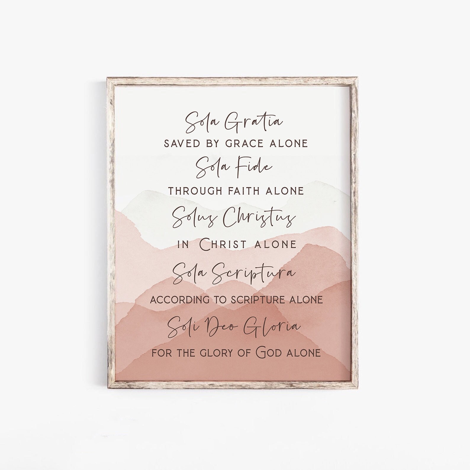 The 5 Solas Print Five Solas Print Reformed Theology Print | Etsy