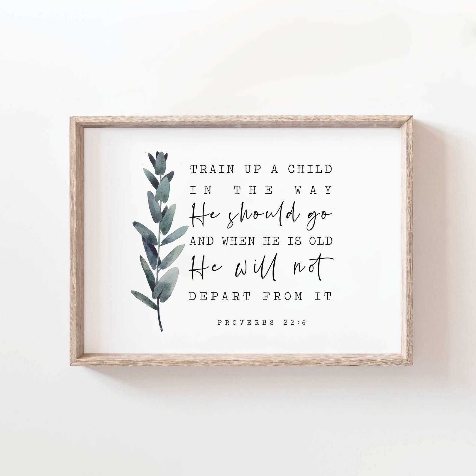 Train up A Child in the Way He Should Go Proverbs 22:6 Bible - Etsy