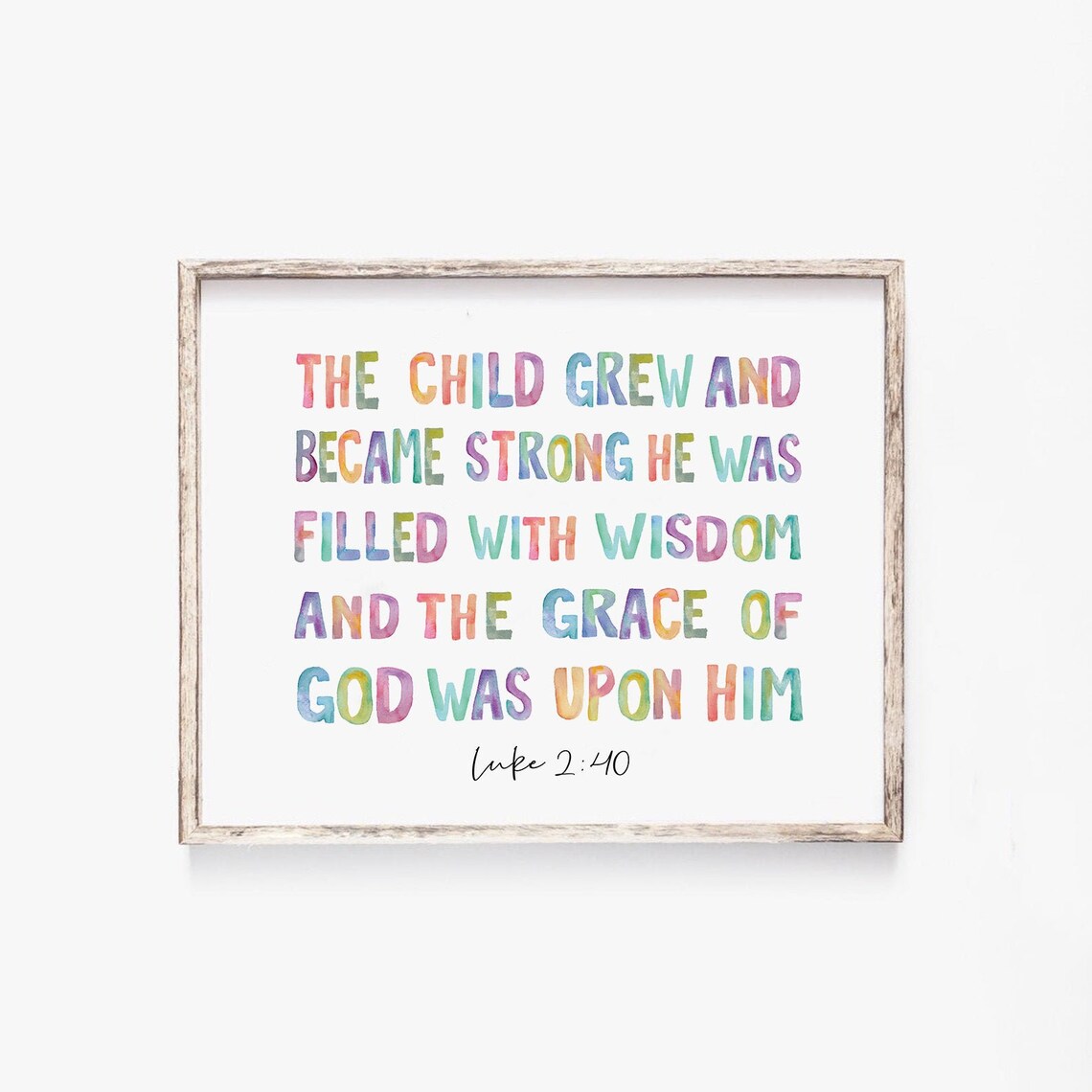 Luke 2:40 And the child grew and became strong Wisdom Bible | Etsy