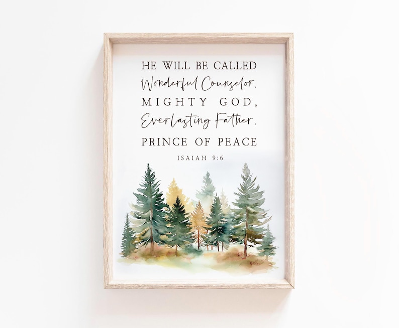 He Will Be Called Wonderful Counselor Printable Wall Art Isaiah 9:6 ...