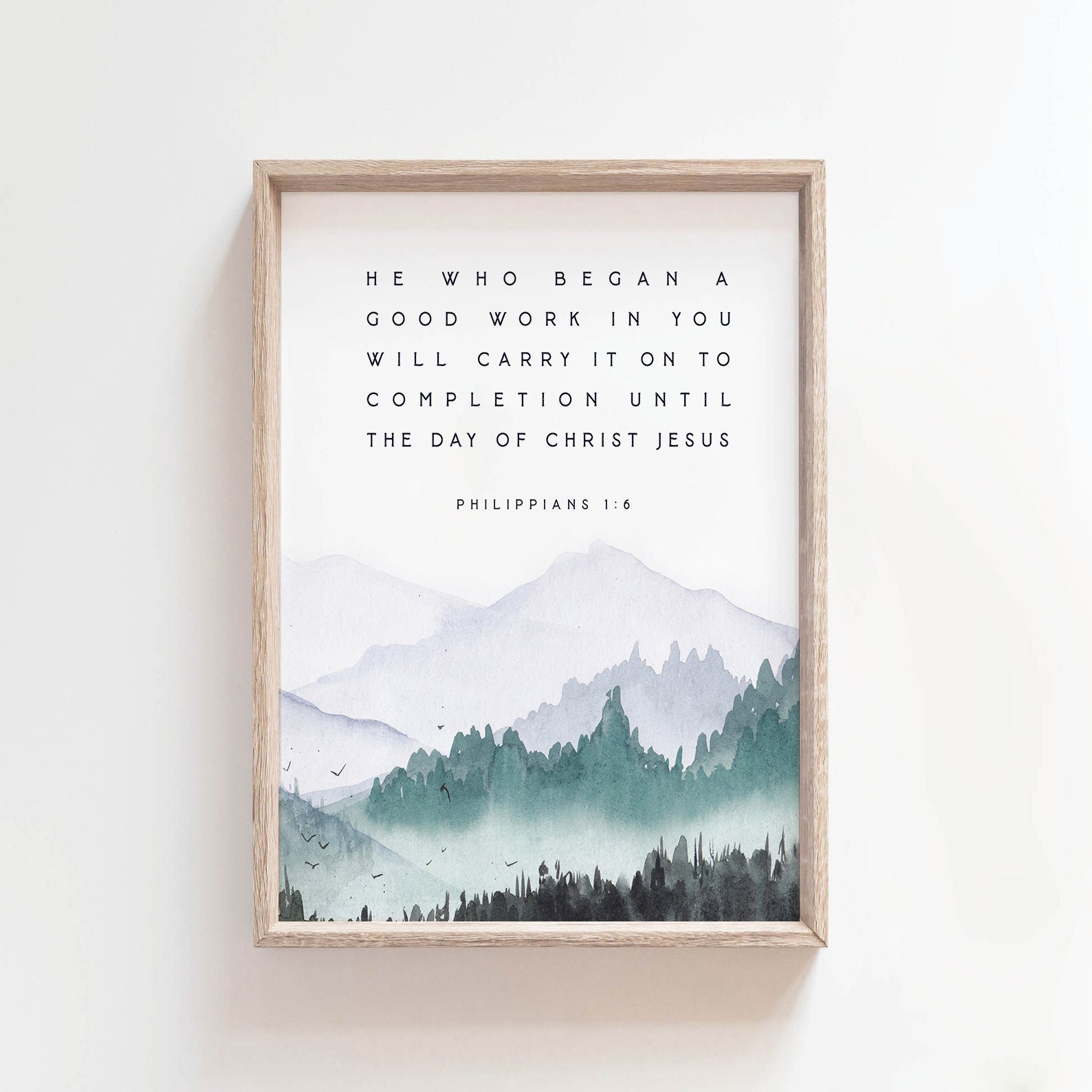 Philippians 1:6 He Who Began a Good Work Christ Jesus Bible | Etsy