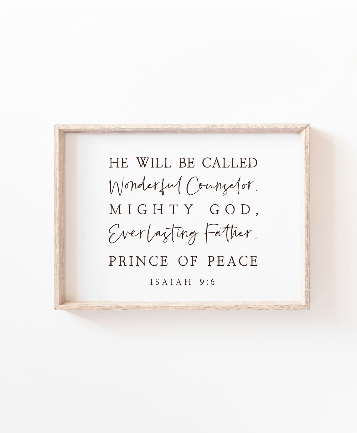 He Will Be Called Wonderful Counselor Printable Wall Art Isaiah 9:6 ...