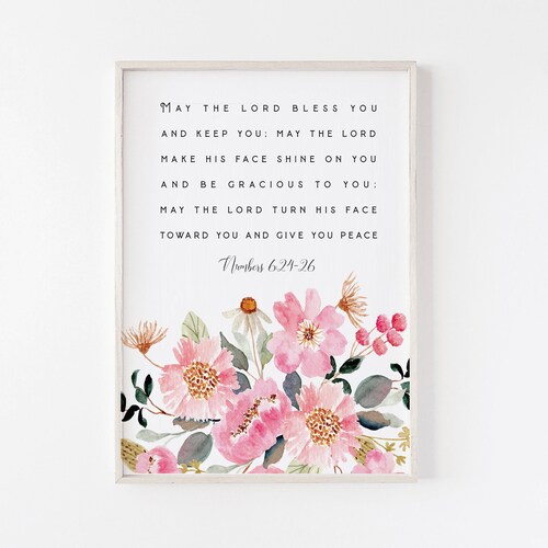 May the Lord Bless You and Keep You NUMBERS 6:24-26 Bible - Etsy