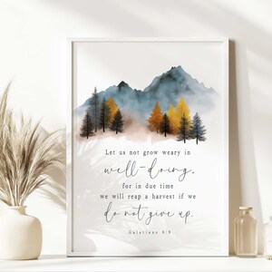 Galatians 6:9 Let Us Not Become Weary Do Good Bible Verse Wall Art ...