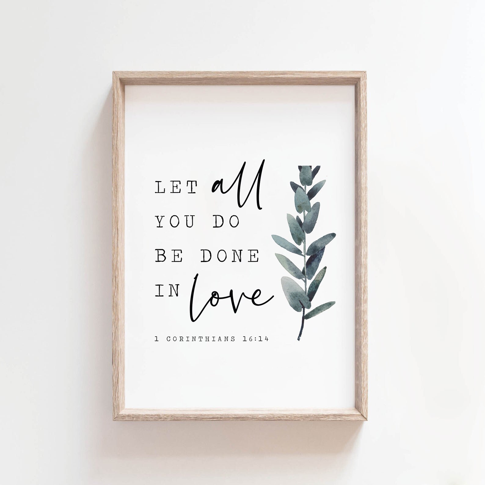 Let All That You Do Be Done in Love 1 Corinthians 16 14 - Etsy Canada