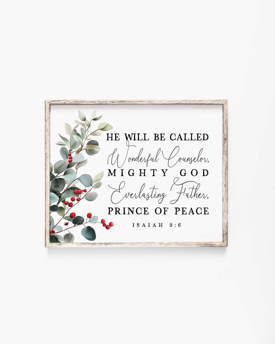 He Will Be Called Wonderful Counselor Printable Wall Art Isaiah 9:6 ...