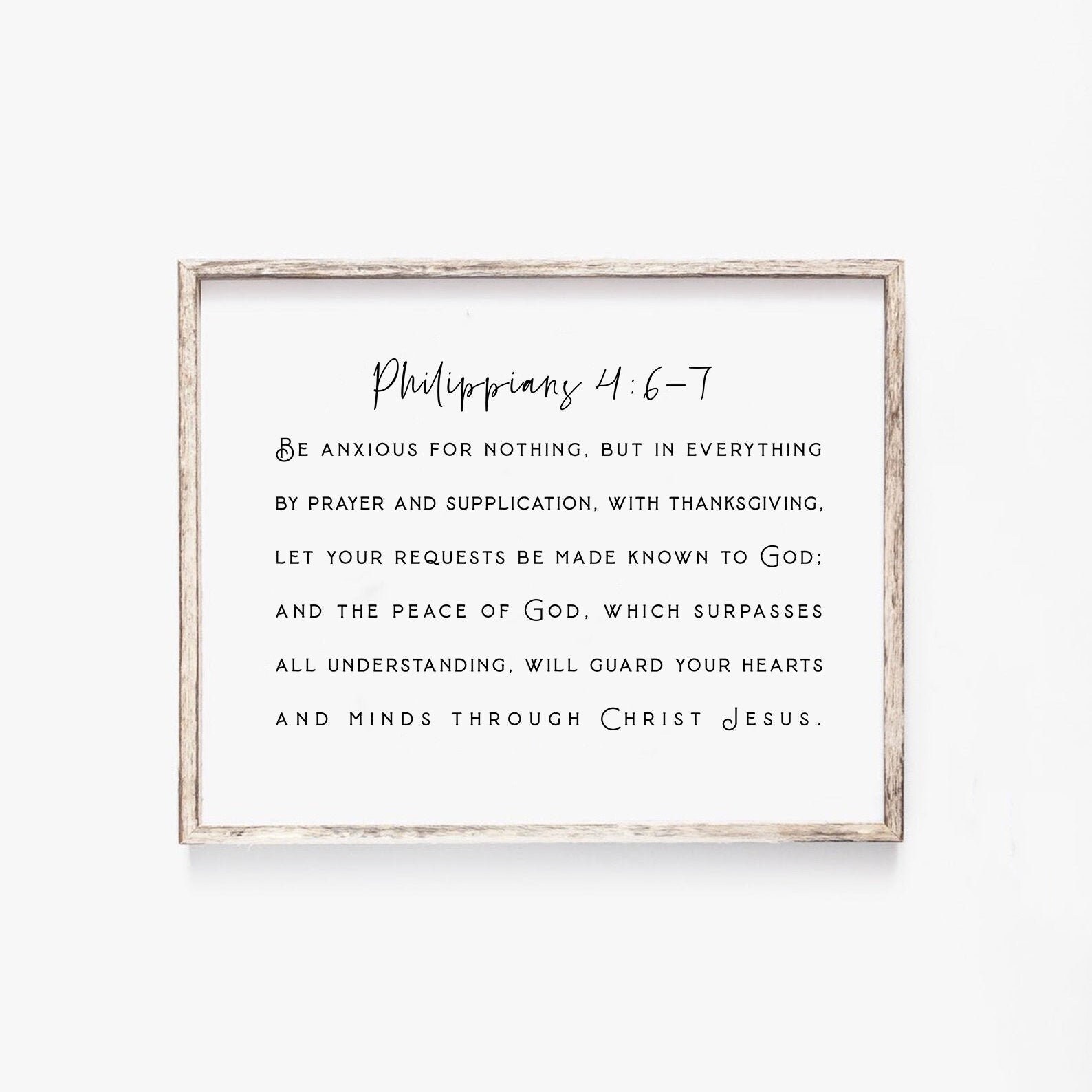 Philippians 4:6-7 Be Anxious for Nothing Do Not Be Anxious | Etsy