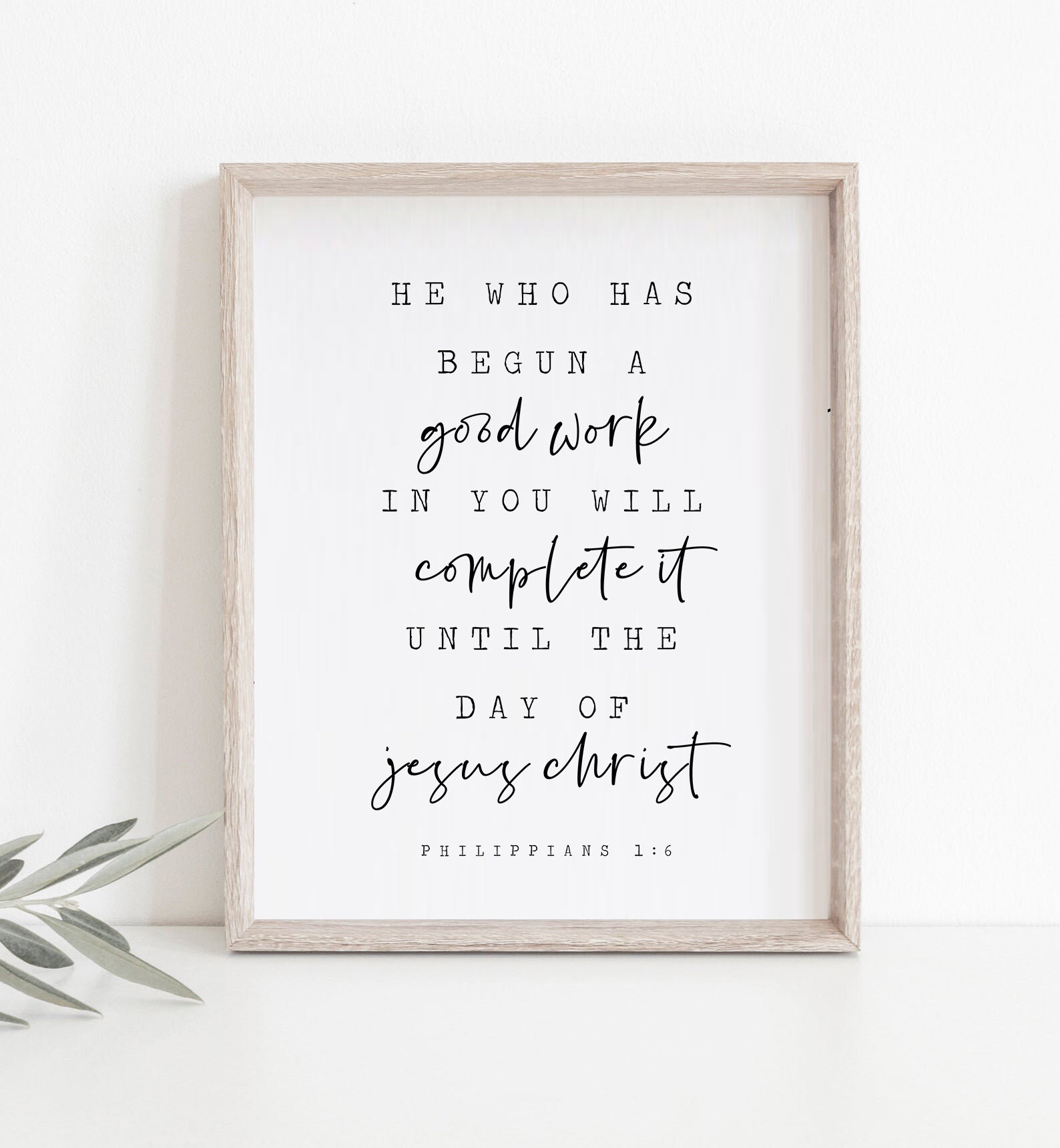 Philippians 1:6 He Who Began a Good Work Bible Verse Wall - Etsy