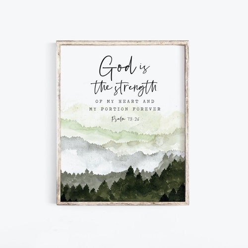 Psalm 73:26 Bible Verse Wall Art Printable Scripture Prints - Etsy Canada