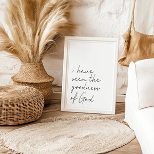 I Have Seen the Goodness of God Bible Verse Wall Art Print Farmhouse ...