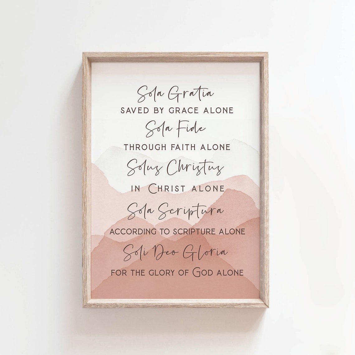 The 5 Solas Print Five Solas Print Reformed Theology Print | Etsy