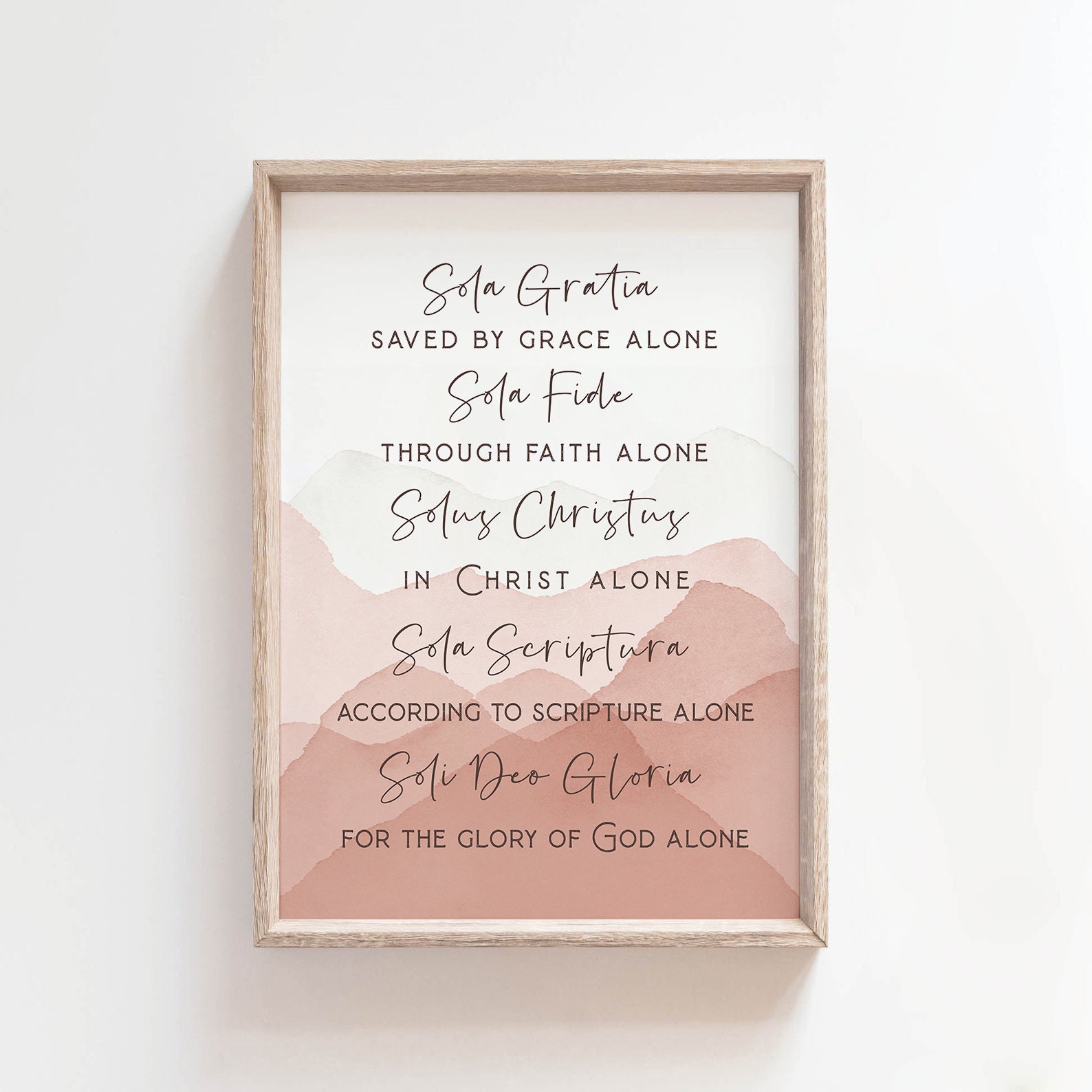 The 5 Solas Print Five Solas Print Reformed Theology Print | Etsy