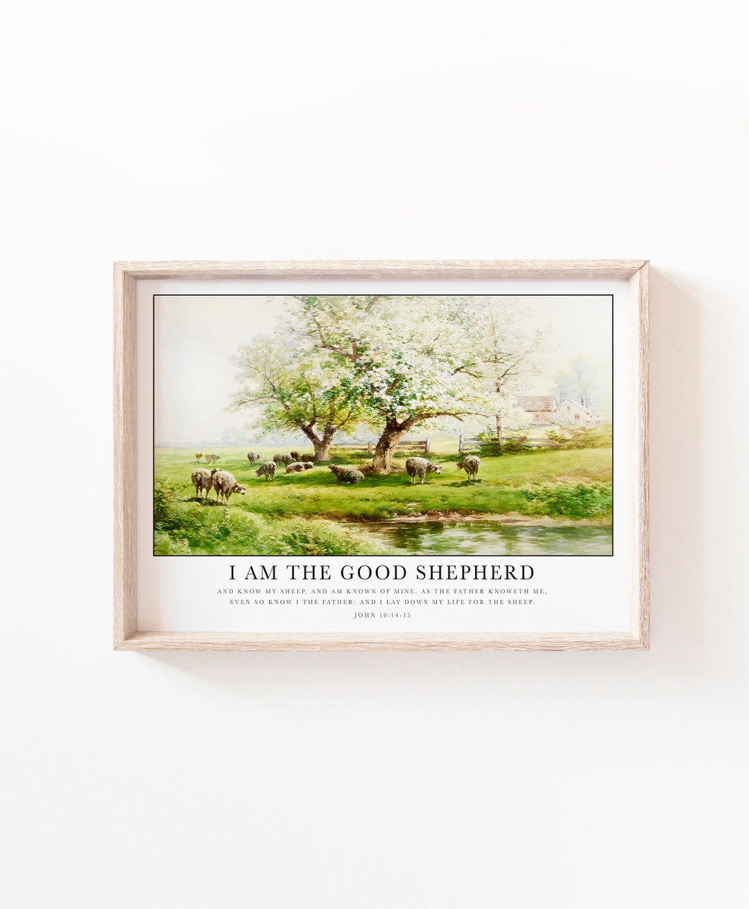 John 10:27 I Am the Good Shepherd Bible Verse Wall Art Print My Sheep ...