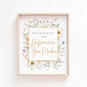 Never Forget the Difference You Have Make Printable Teacher ...