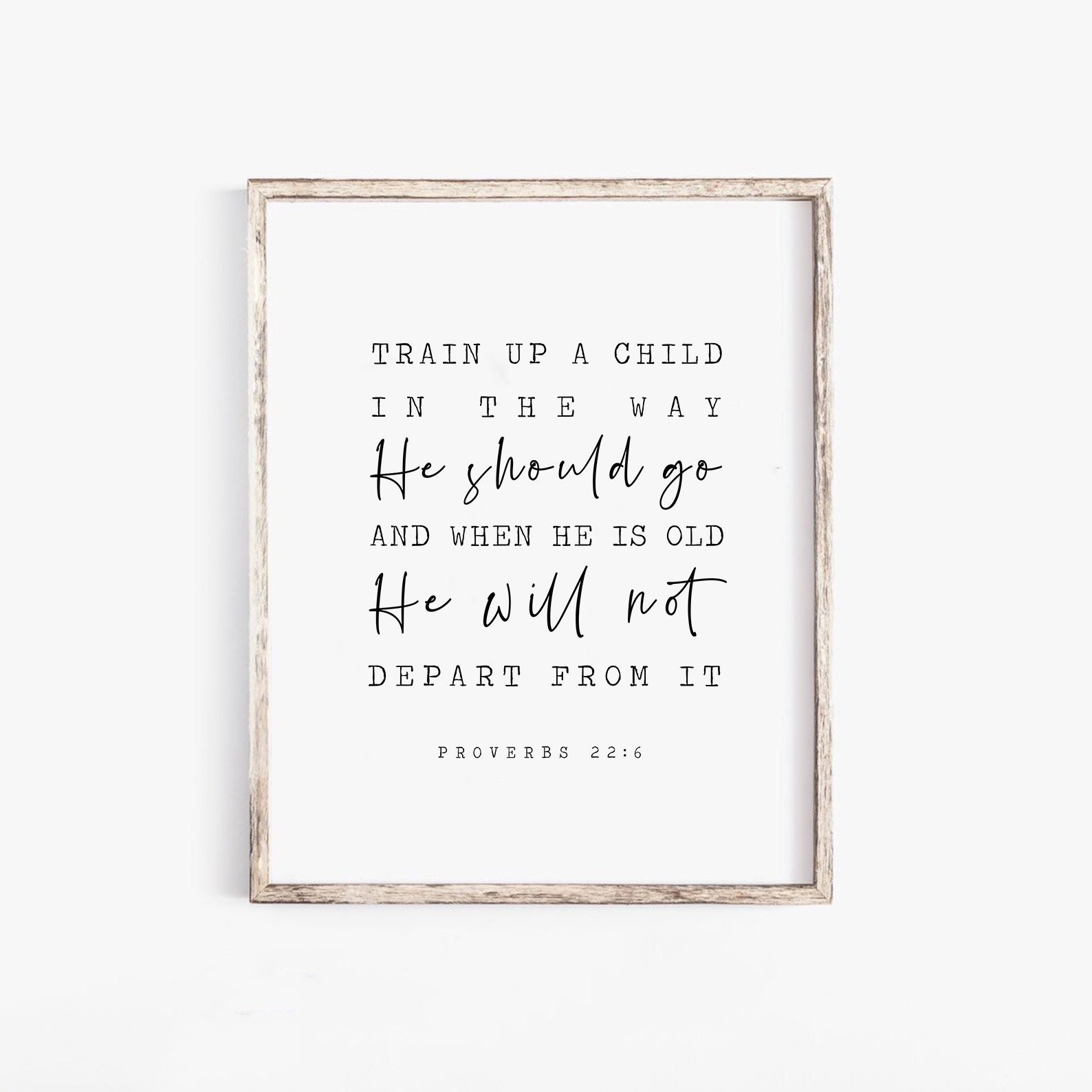 Train up A Child in the Way He Should Go Proverbs 22:6 Bible - Etsy
