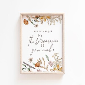 Never Forget the Difference You Have Make Printable Teacher ...