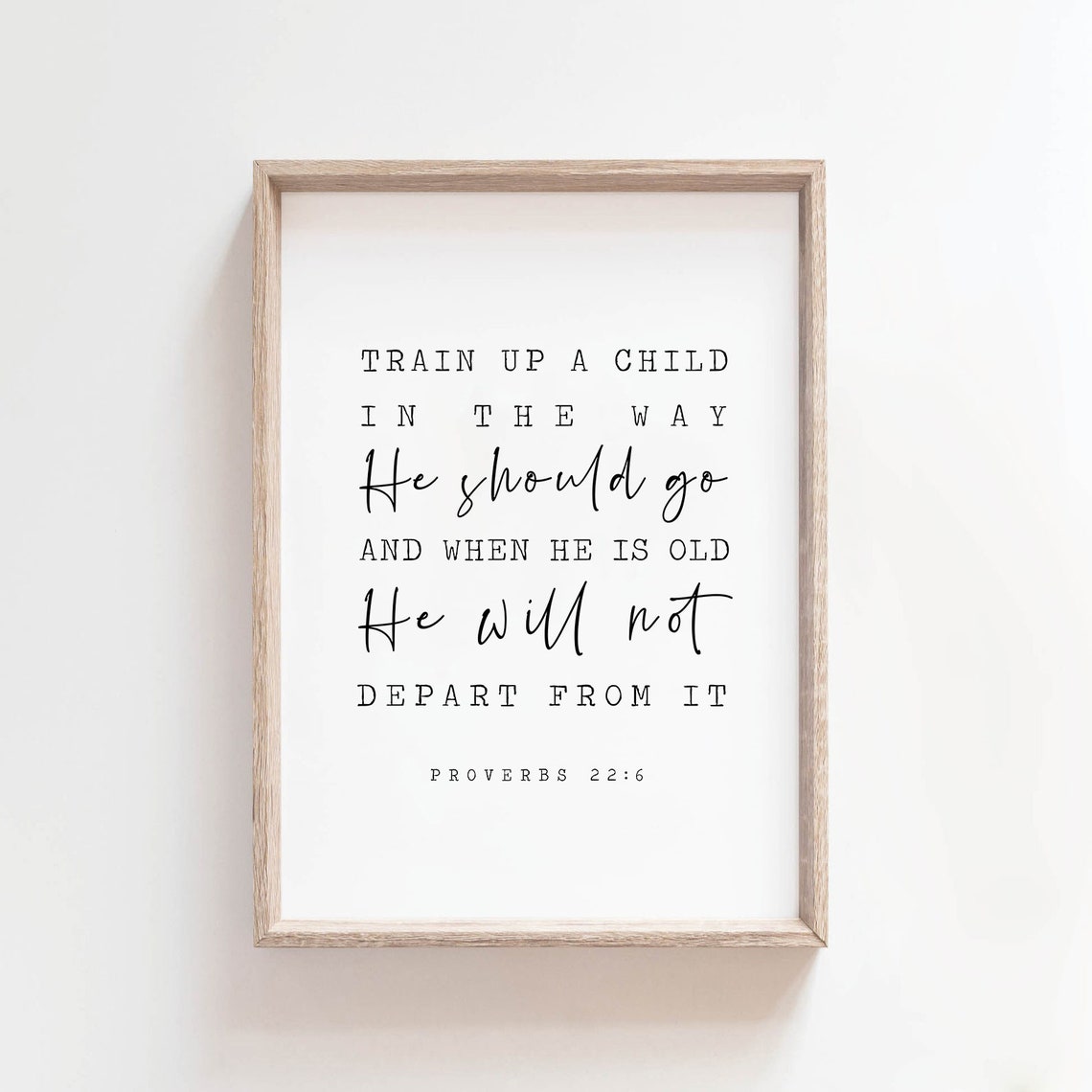 Train up A Child in the Way He Should Go Proverbs 22:6 Bible - Etsy