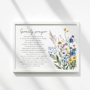 The Serenity Prayer Wall Art Christian Prayer Bible Verse Wall Art ...