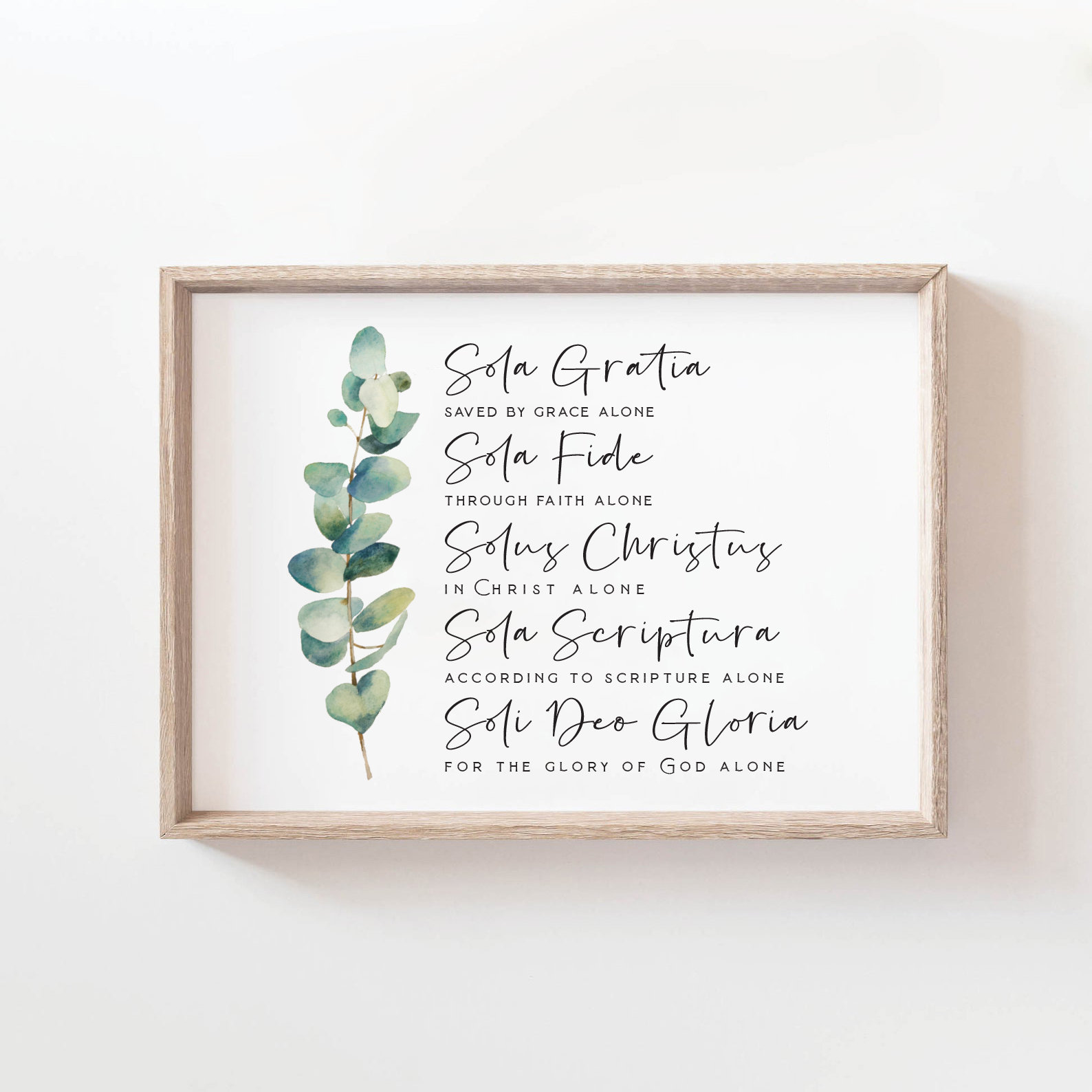 The 5 Solas Print Five Solas Print Reformed Theology Print - Etsy Canada