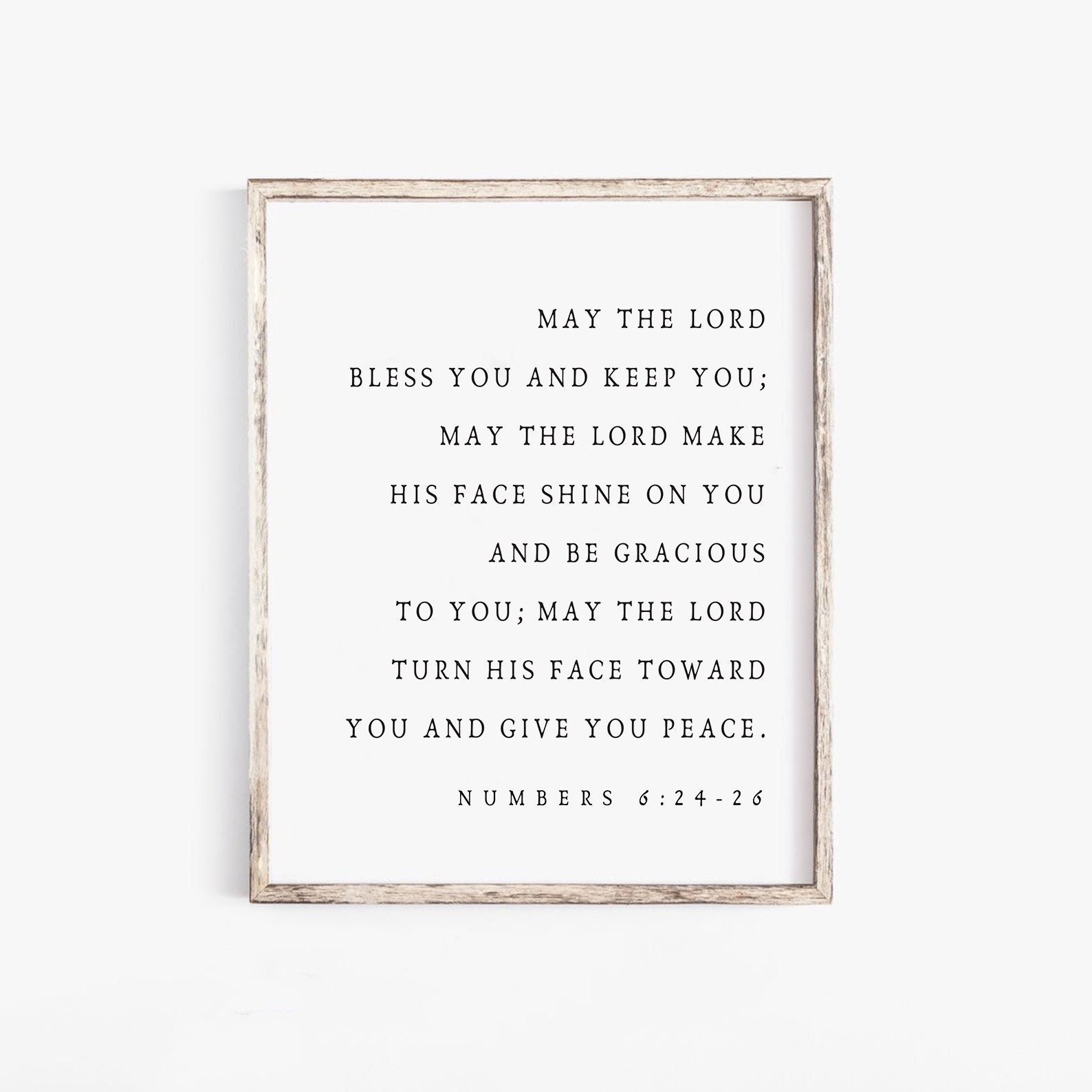 May the Lord Bless You and Keep You Numbers 6:24-26 Bible - Etsy